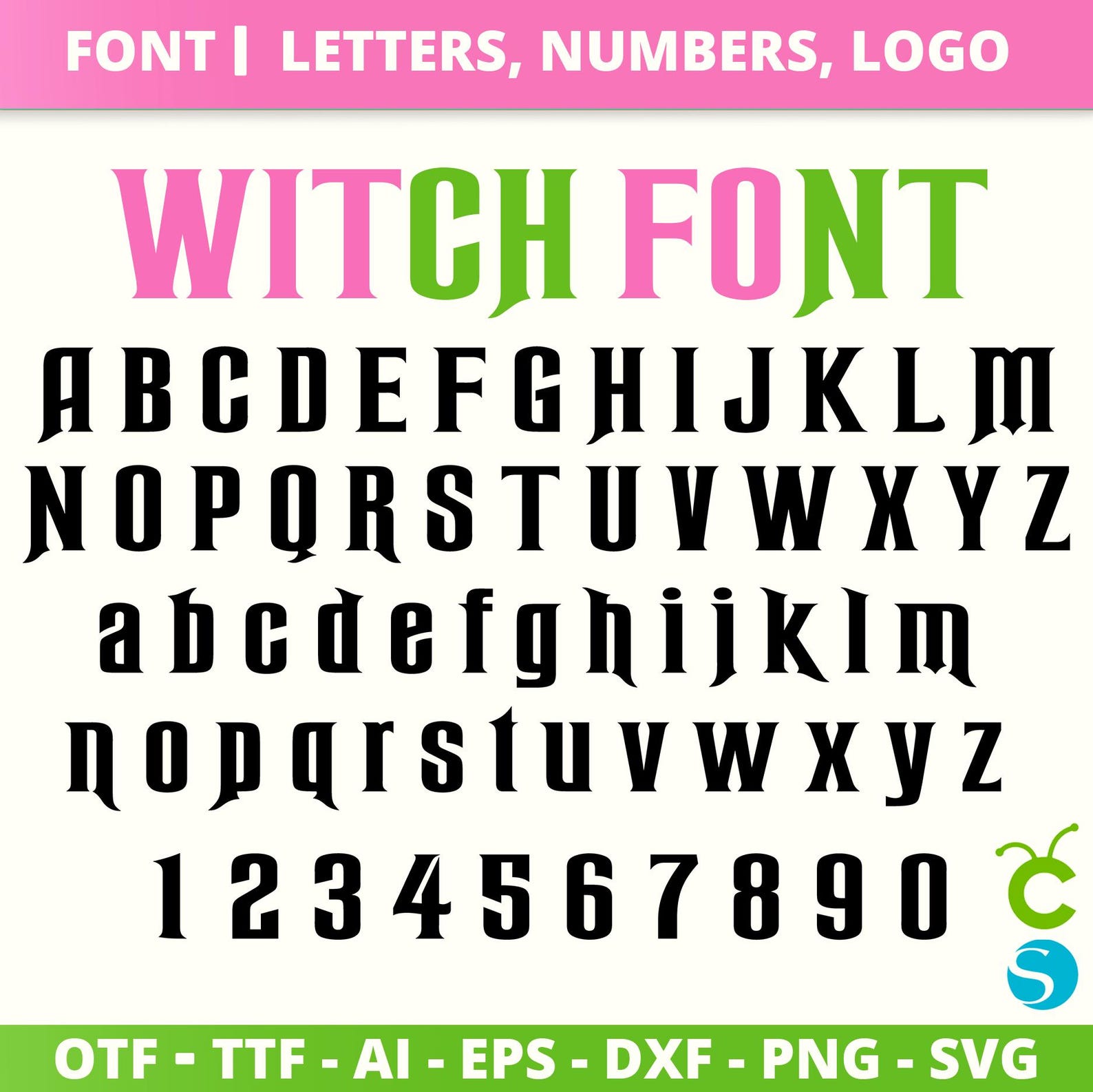 Wicked Witch Font OTF TTF, Musicle Font Svg, Wicked Font Otf, Witch ...