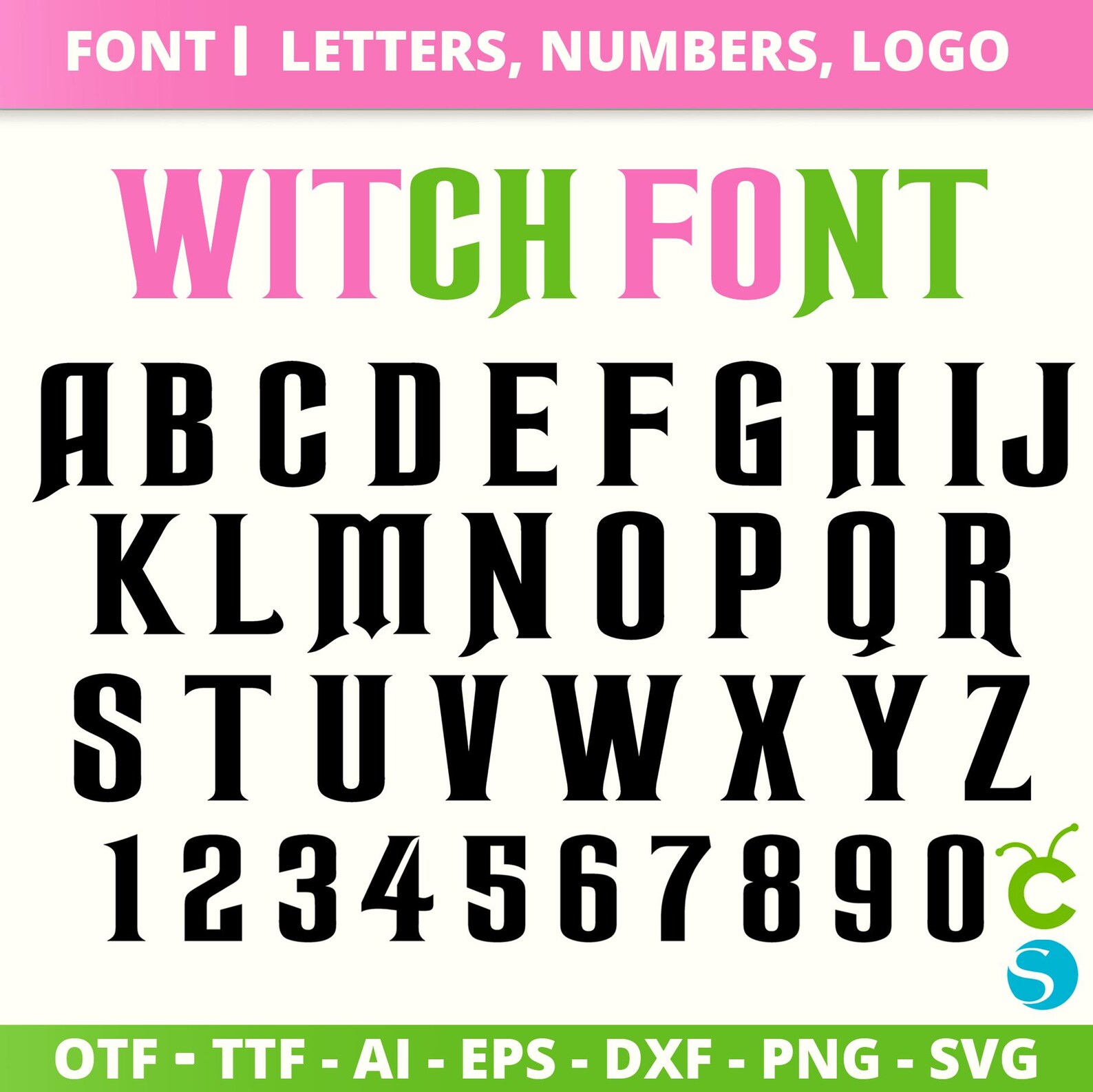 Wicked Witch Font OTF TTF, Musicle Font Svg, Wicked Font Otf, Witch ...