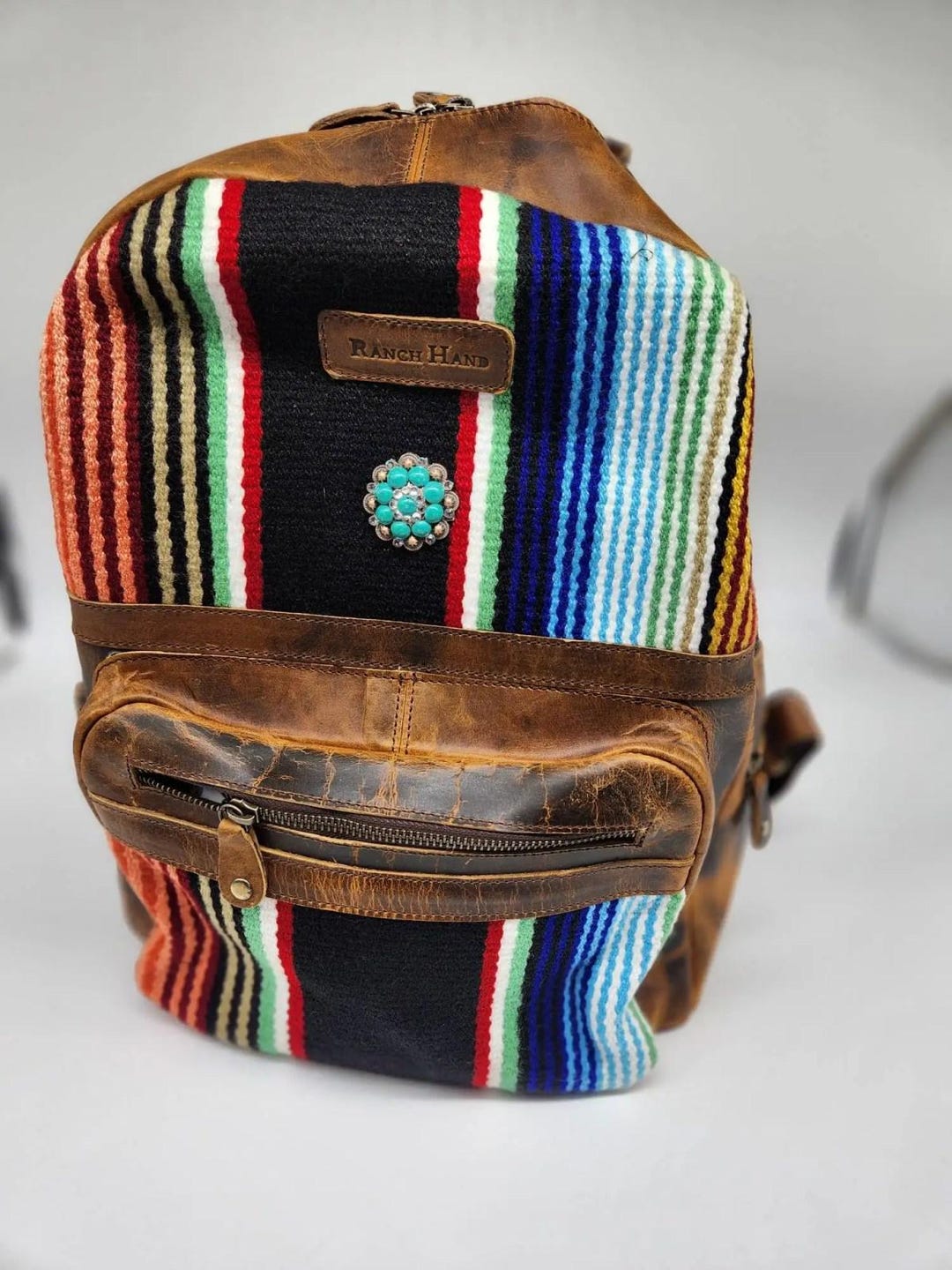 Leather Backpack Sonoran Serape Premium Western Bags Travel Bags, Great ...