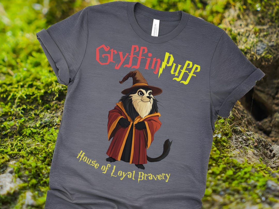 Gryffinpuff Courage Loyalty Fusion T-shirt | Unique Fantasy-inspired ...