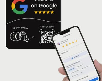 New Google Review or Instagram| NFC Plate for Business, SALON - Tap or ...