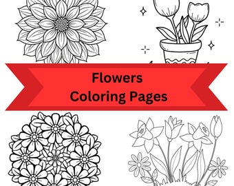 Simple Flower Coloring Pages Flowers Coloring Pages for Kids Printable ...