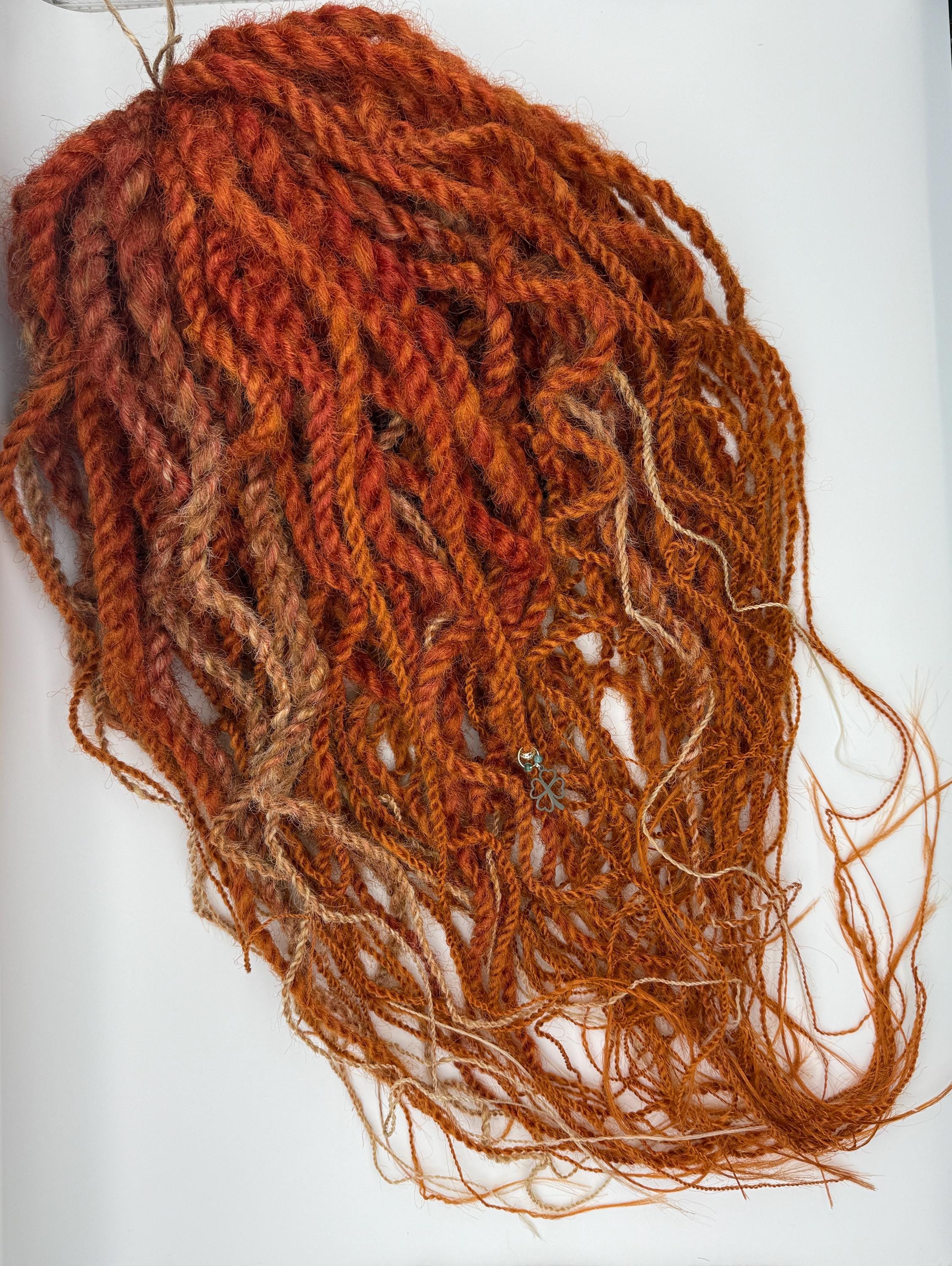 Autumn Flame Boho Messy Dreads: Handmade Textured Twists - Etsy