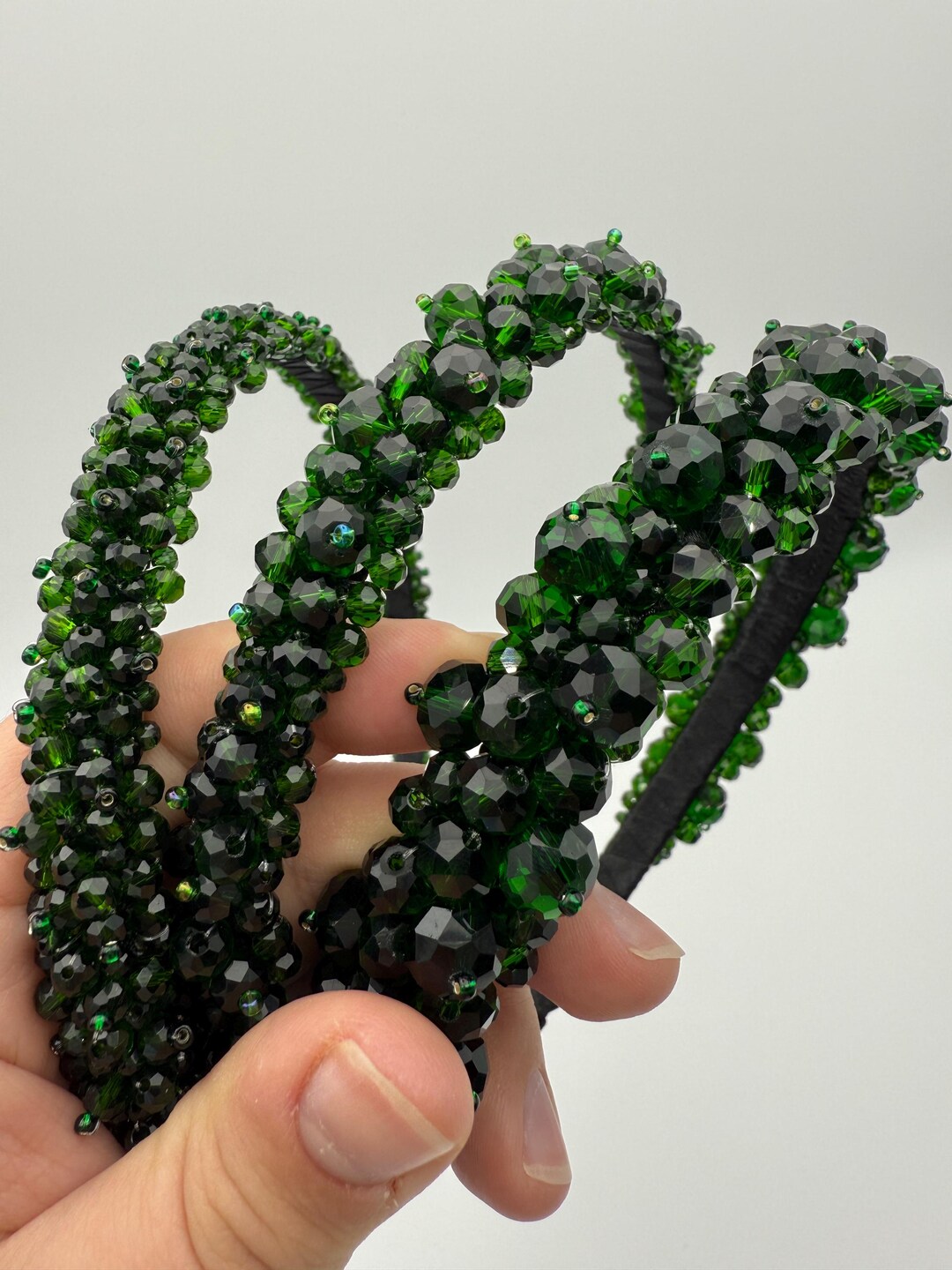 Emerald Enchantment: Magic Green Beaded Headbands - Etsy