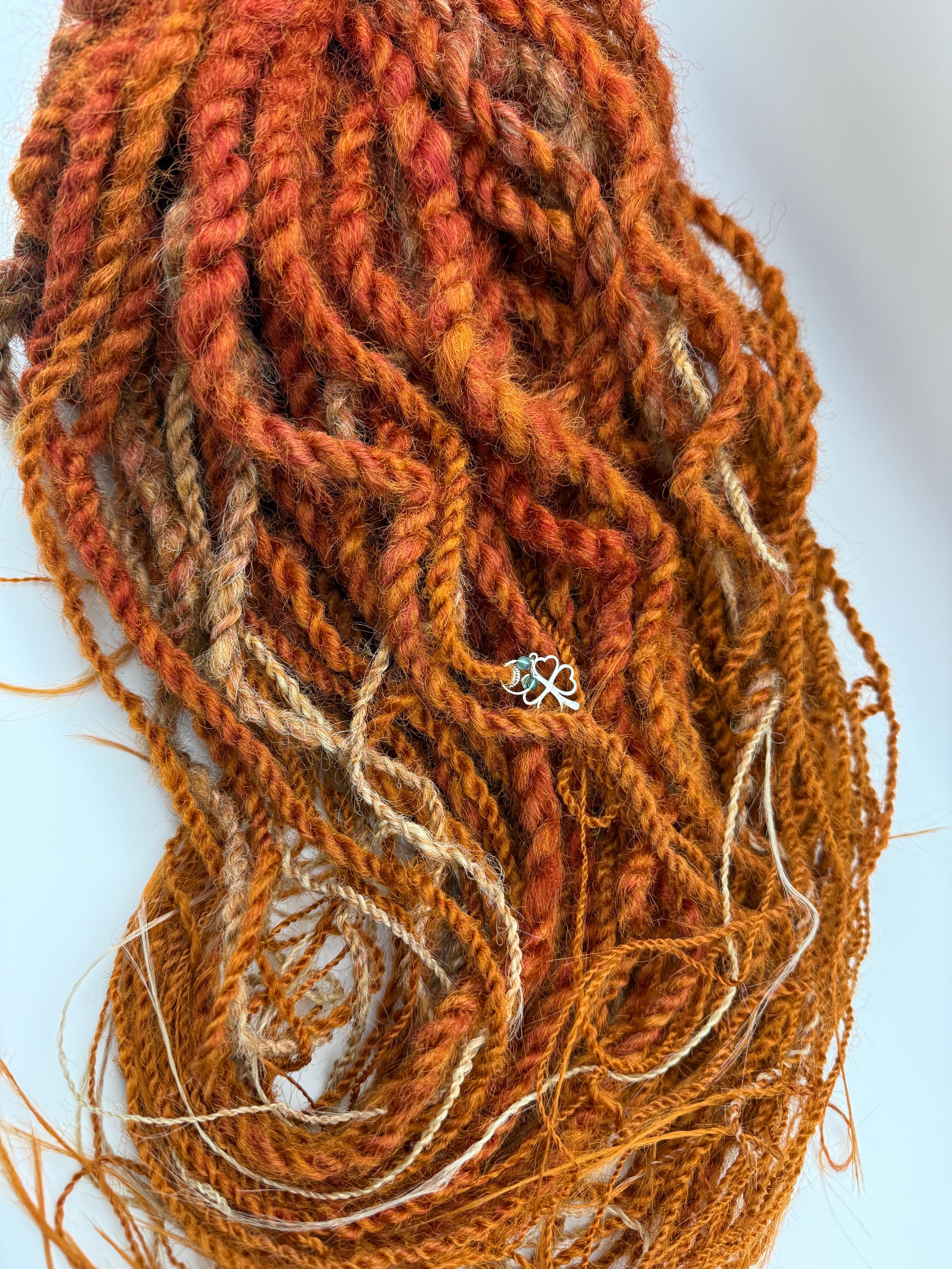 Autumn Flame Boho Messy Dreads: Handmade Textured Twists - Etsy