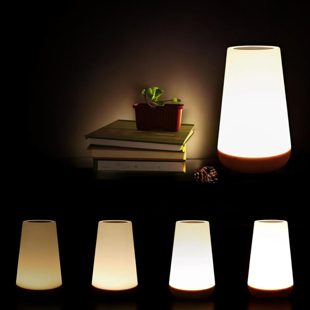 13 Color Changing Touch Table Lamp - Dimmable RGB Night Light With ...