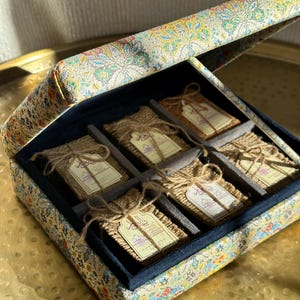 Luxury Handmade Brocade Box With Assorted Laurel Soap Bars - Golden - Etsy