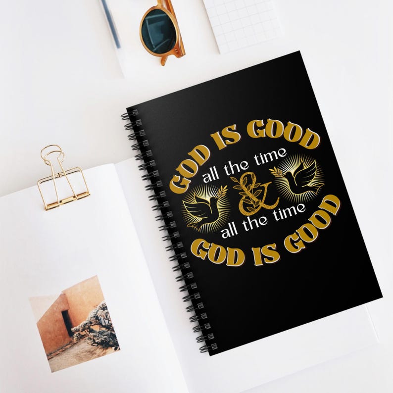 God is Good Spiral Notebook: Christian Journal, Inspirational Gift - Etsy