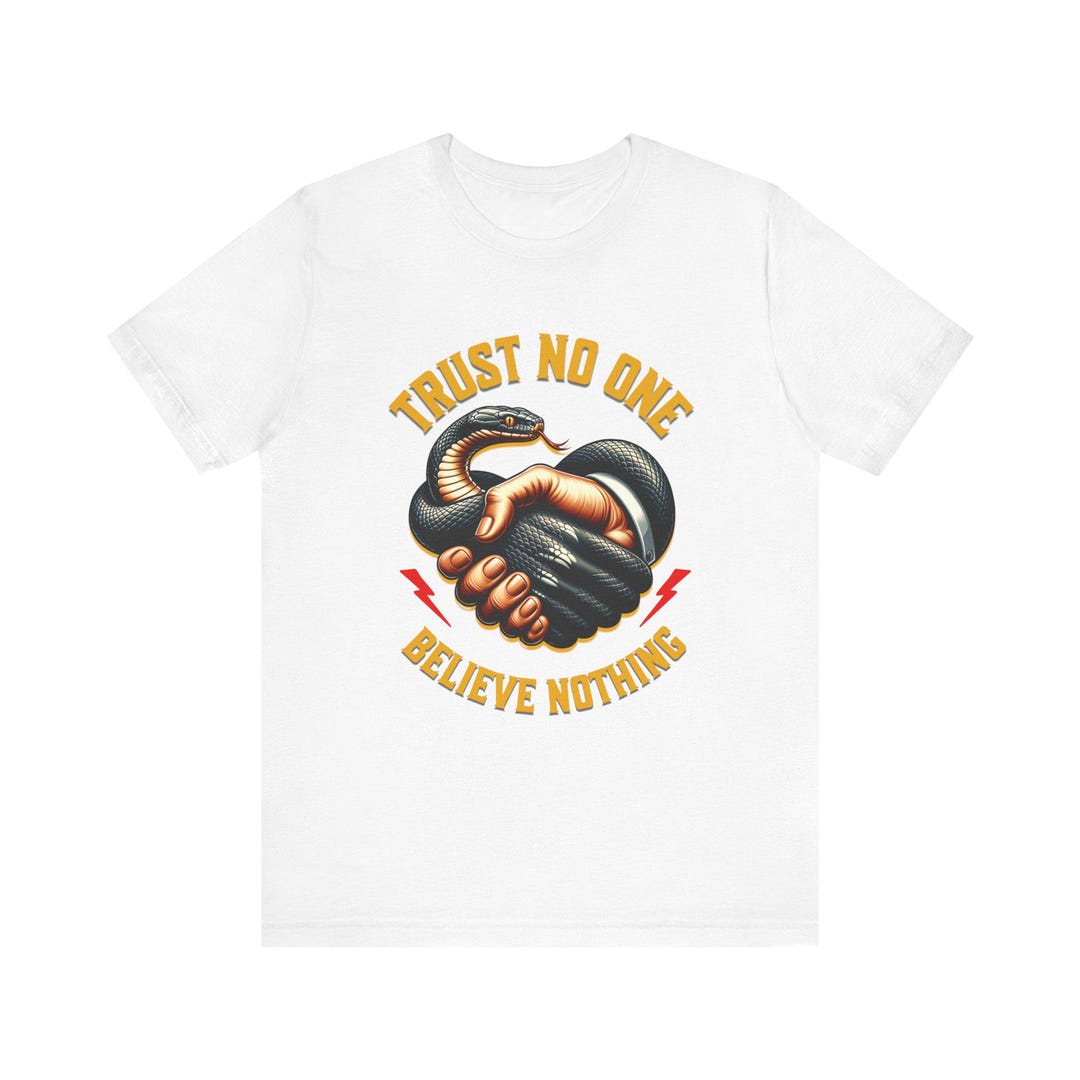 Trust No One Snake Handshake T-shirt: Goth Graphic Tee - Etsy