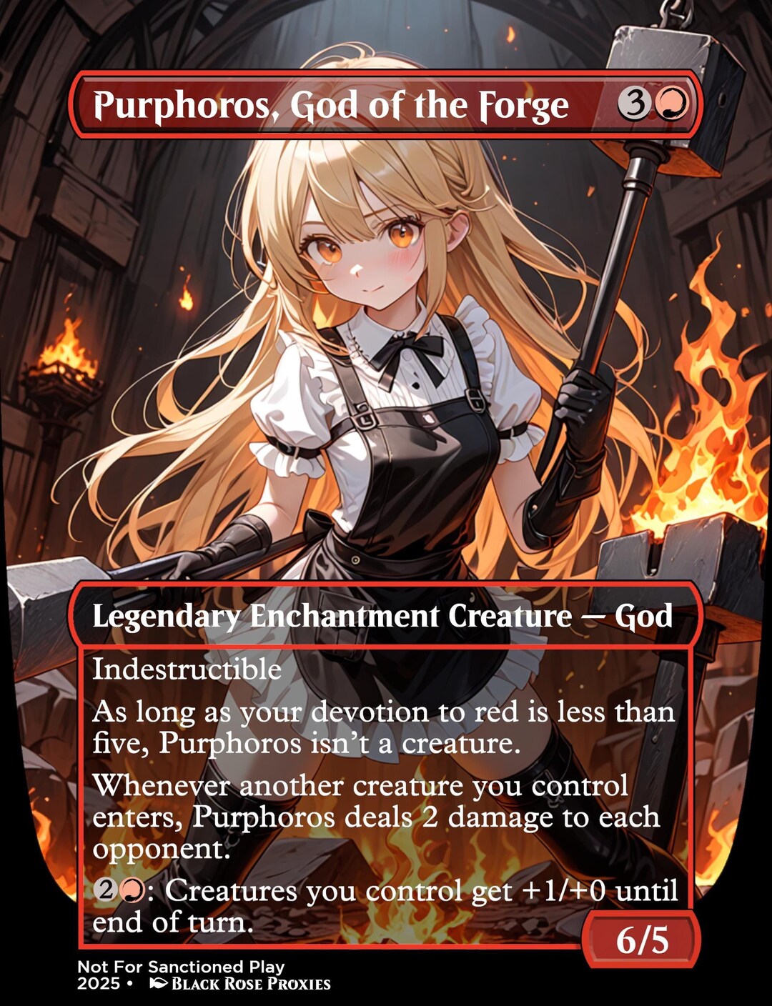 Purphoros, God of the Forge Various Styles MTG Anime Proxy - Etsy