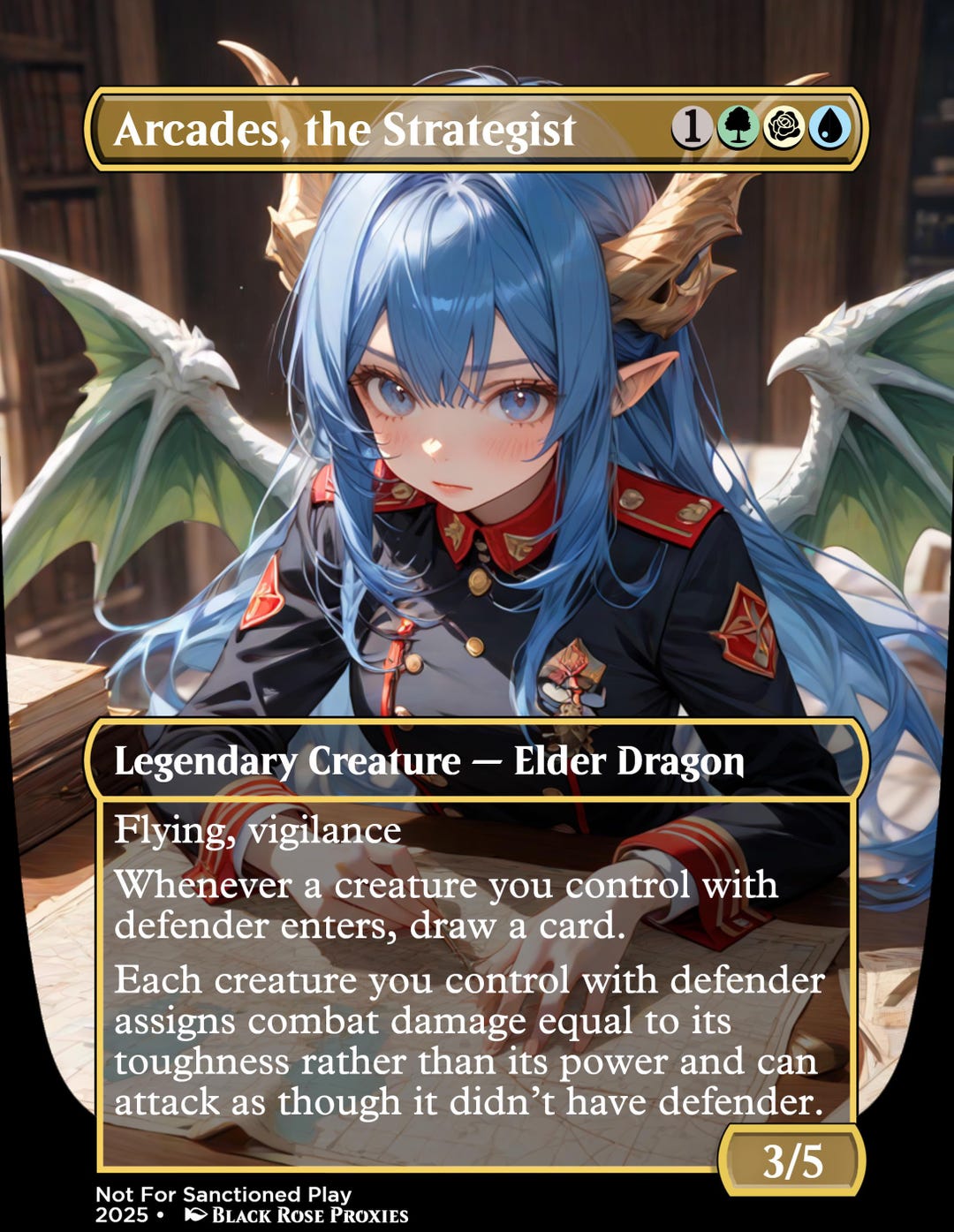 Arcades, the Strategist - MTG Anime Proxy - Etsy