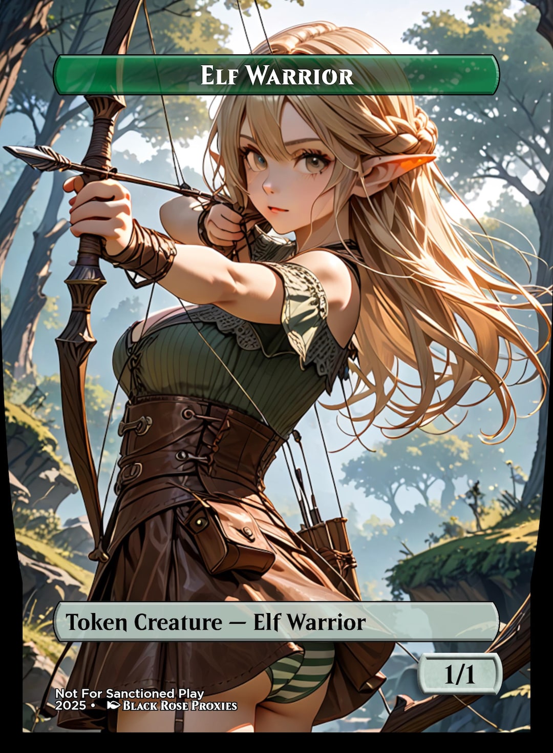 Elf Warrior Token - Various Styles - MTG Anime Proxy - Etsy