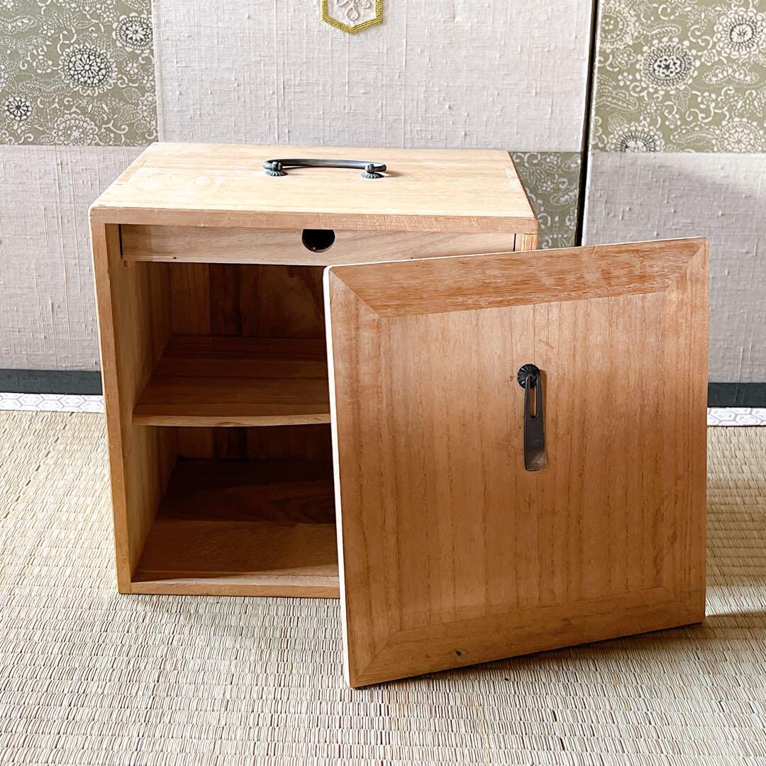 Vintage Japanese Tea Ceremony Travel Tansu Box - Antique Wooden Storage ...