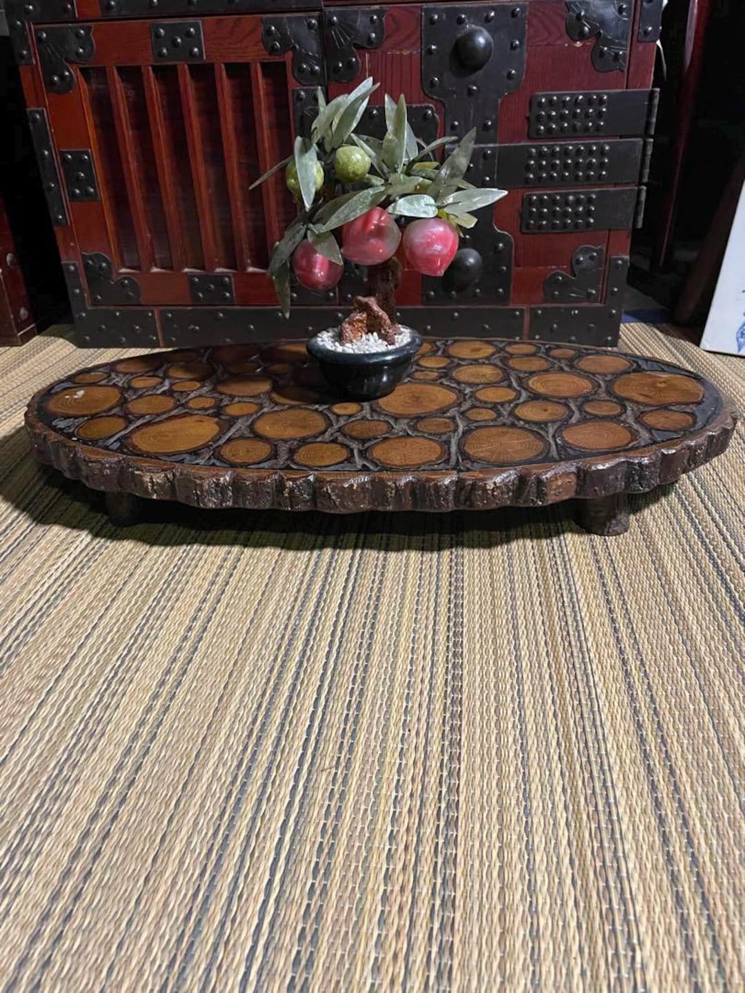 Vintage Japanese Bonsai Display Stand – Wooden Flower Vase & Ikebana ...