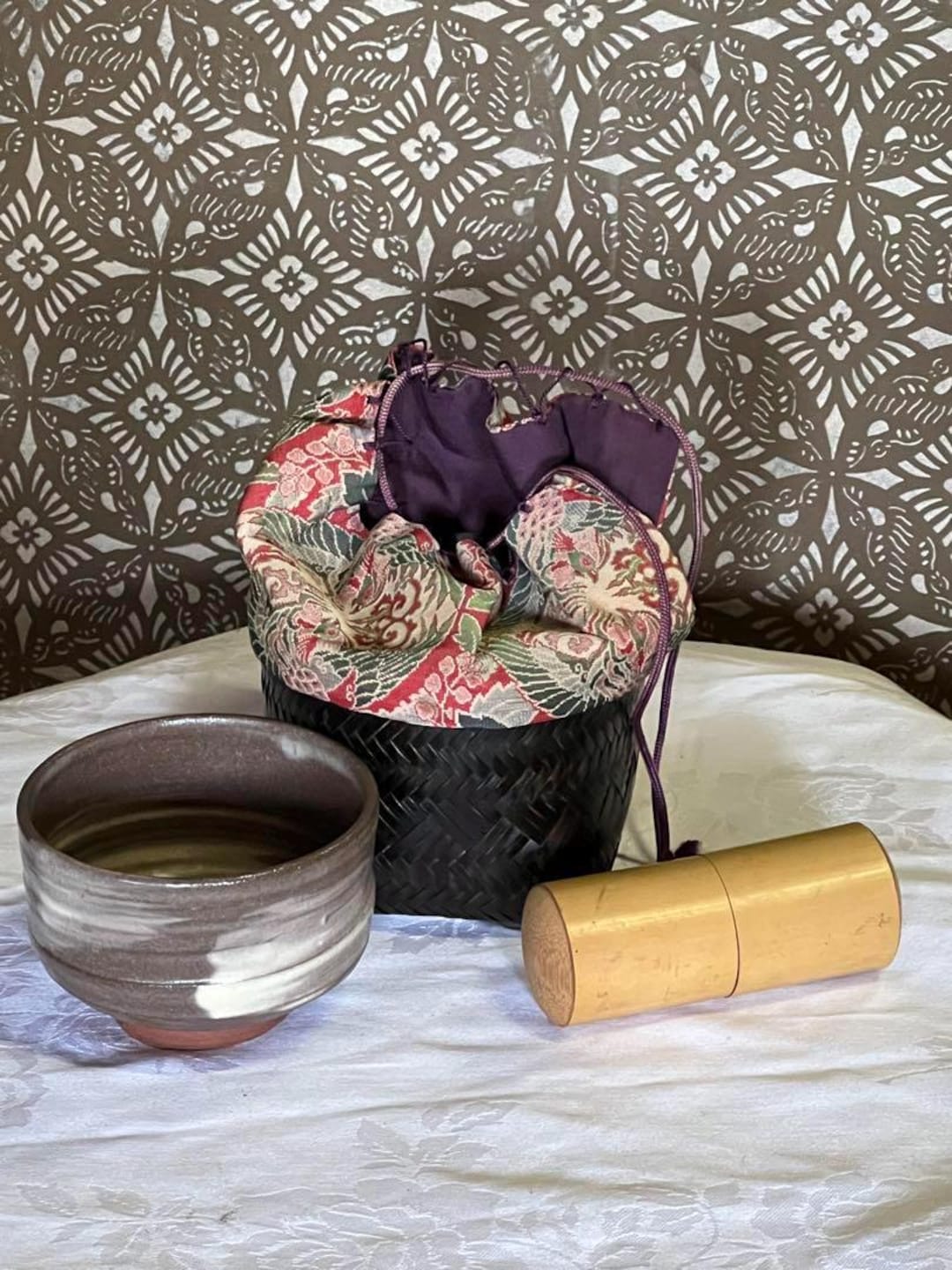 Portable Japanese Tea Ceremony Set - Matcha Bowl, Bamboo Utensils, and ...