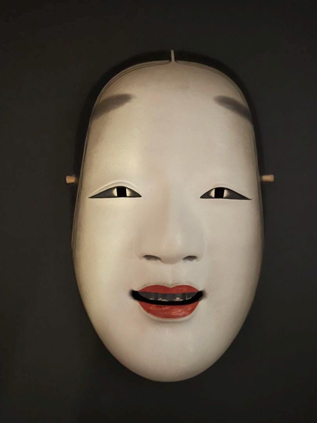 Traditional Noh Mask by Suigetsu Tanaka, Hand-carved Female Mask ...