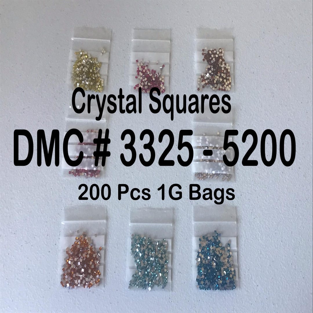 Crystal Square Drills DMC #3325-5200 Approx. 200 Diamond Replacement ...