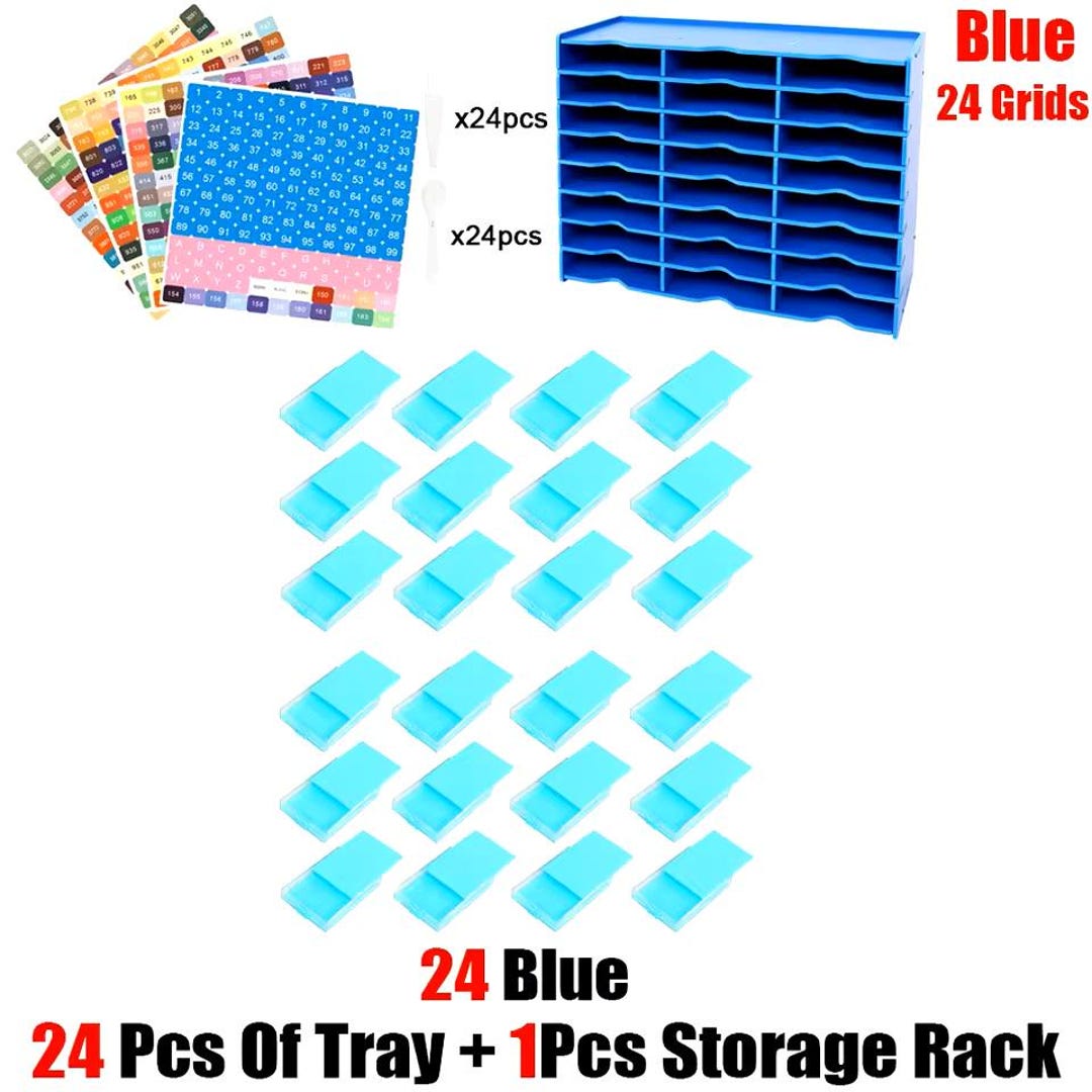 Diamond Painting Tray Organizer, 24 Slots for Multi Placer Drill Trays ...