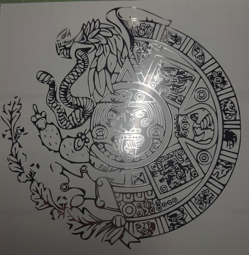 Azteca Escudo De México Decal Sticker - Etsy