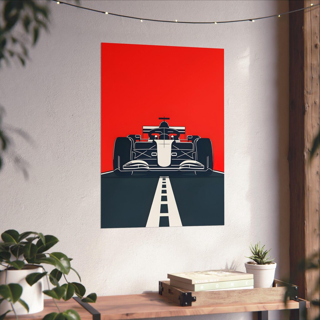 Abstract F1 Race Car Print | Grand Prix Printable Wall Art | One Line ...