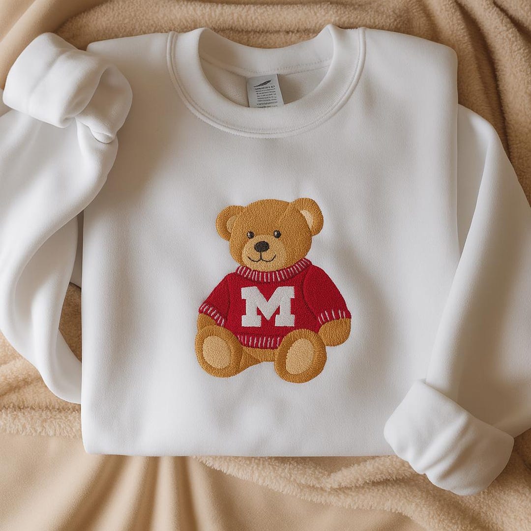 Custom College Teddy Bear Embroidered Sweatshirt, University of State ...