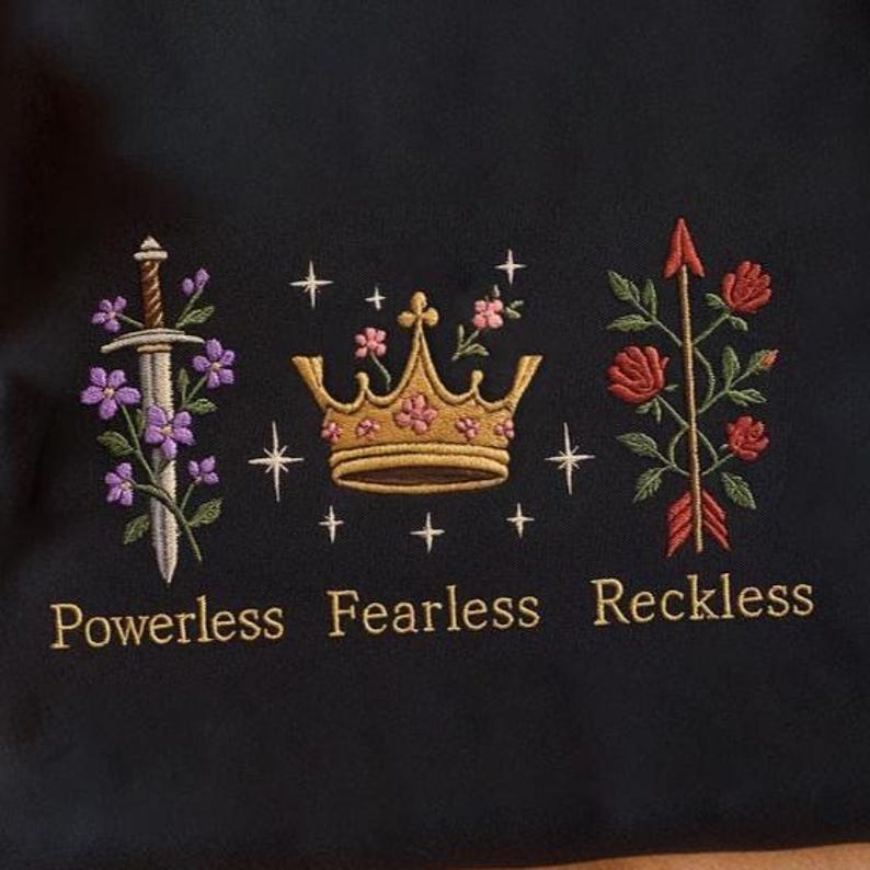 Powerless Bookish Embroidered Sweatshirt, Powerless Shirt, Fearless ...