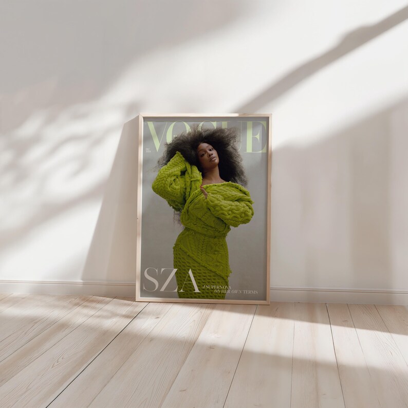 SZA December 2024 British Vogue Cover, Iconic Fashion Portrait, Music ...