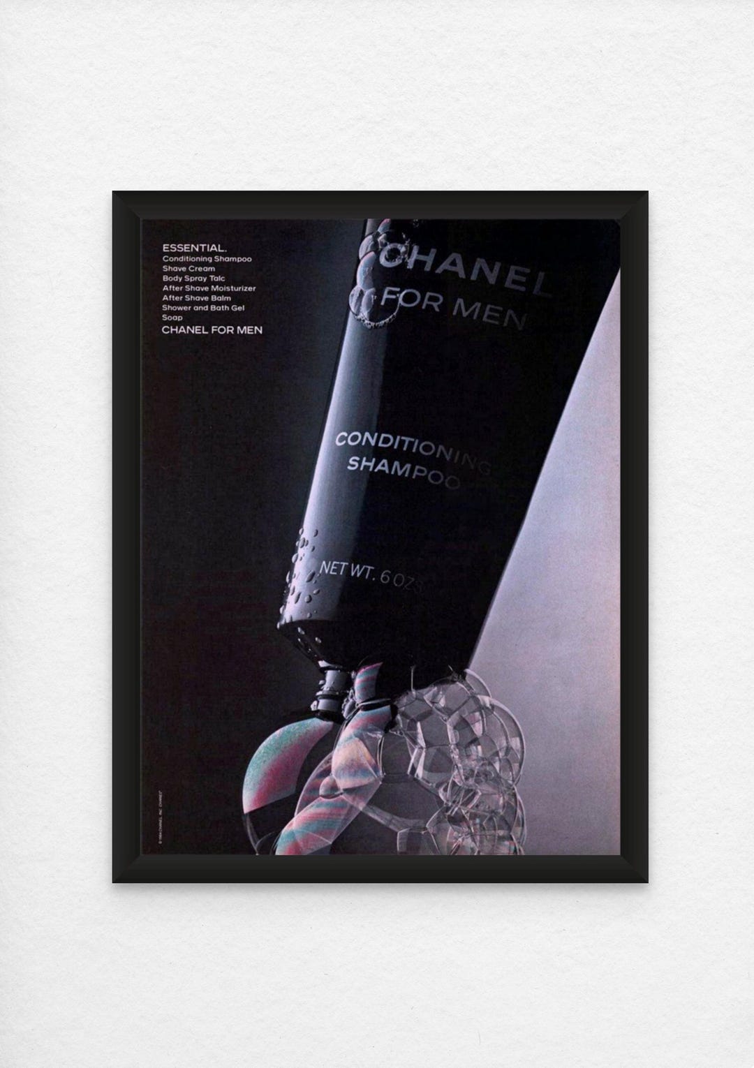 Vintage Chanel Poster Retro Luxury Ad Print, Classic Wall Art for Man ...