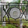 Custom Size Stained Glass Privacy Window Panel Elegant Blue and White ...