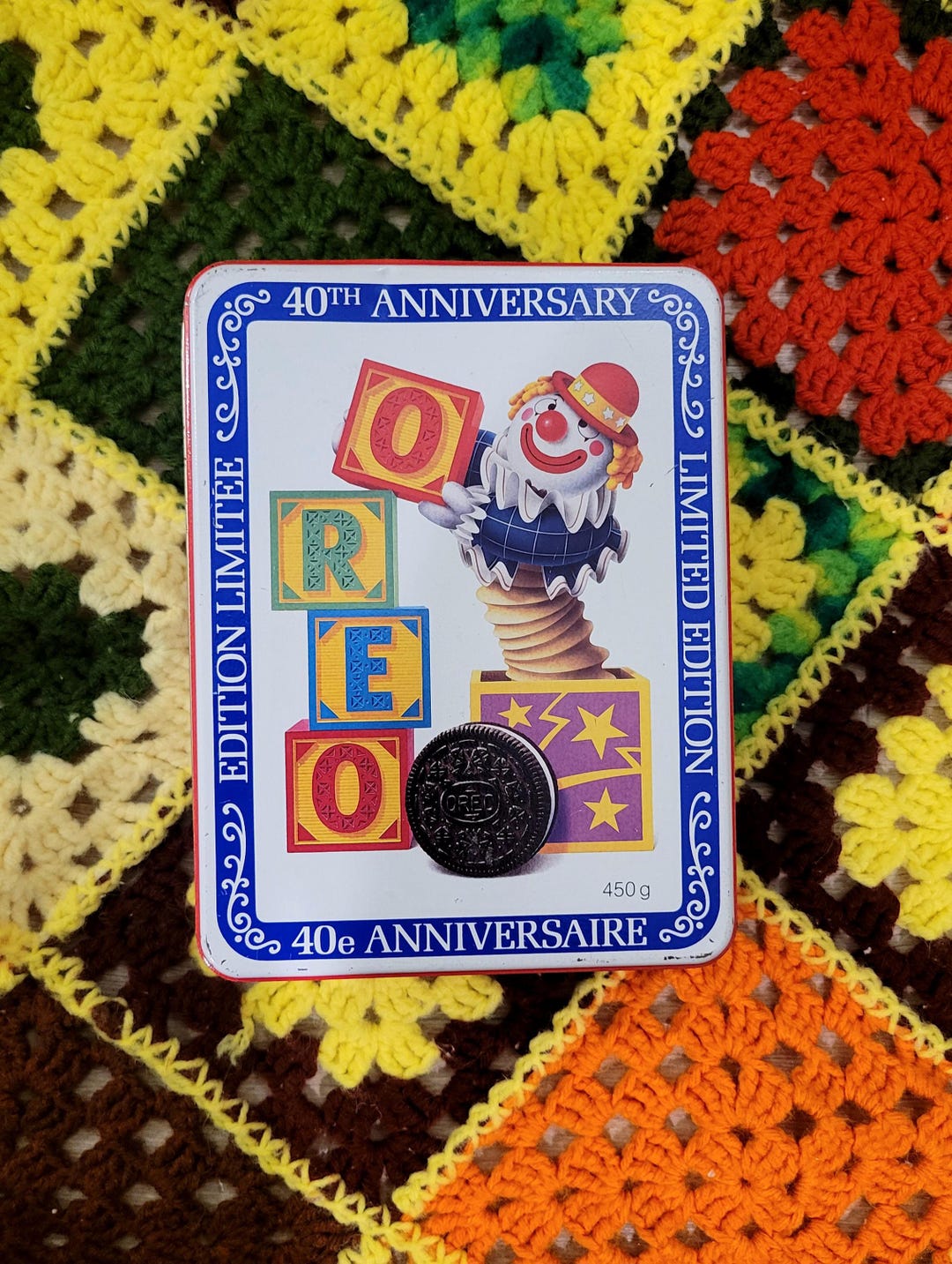 Vintage Kitsch Metal Oreo Clown Tin, Cookie Storage Collectible ...