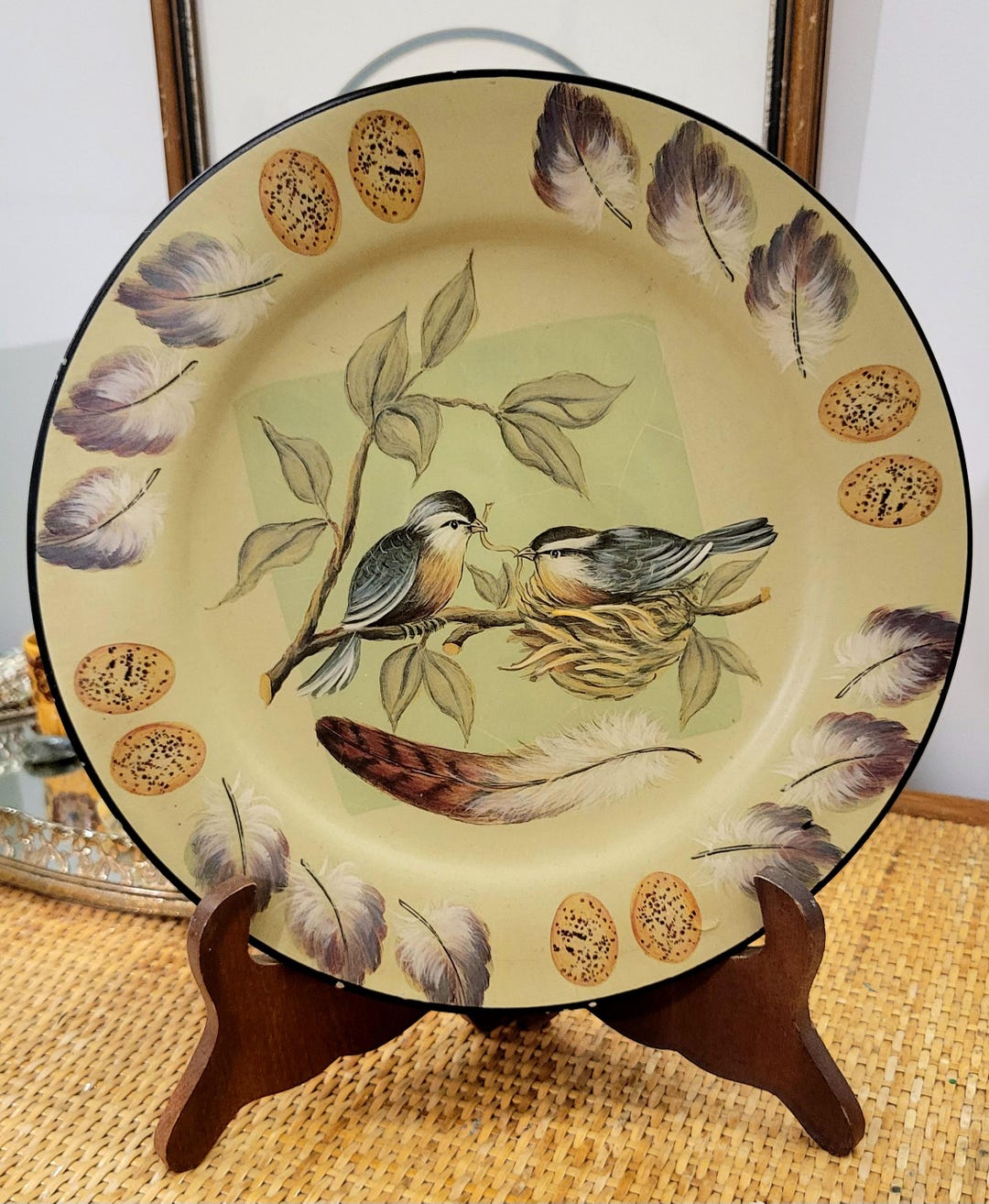 Vintage 10" Decorative Bird Plate, Nature Birds Nest Cottagecore ...