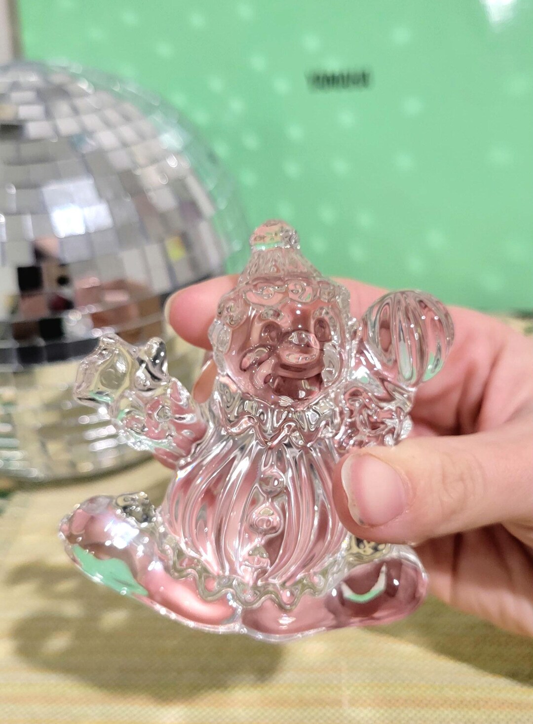 Vintage Glass Crystal Clown Figurine, Princess House Treasures, Small ...