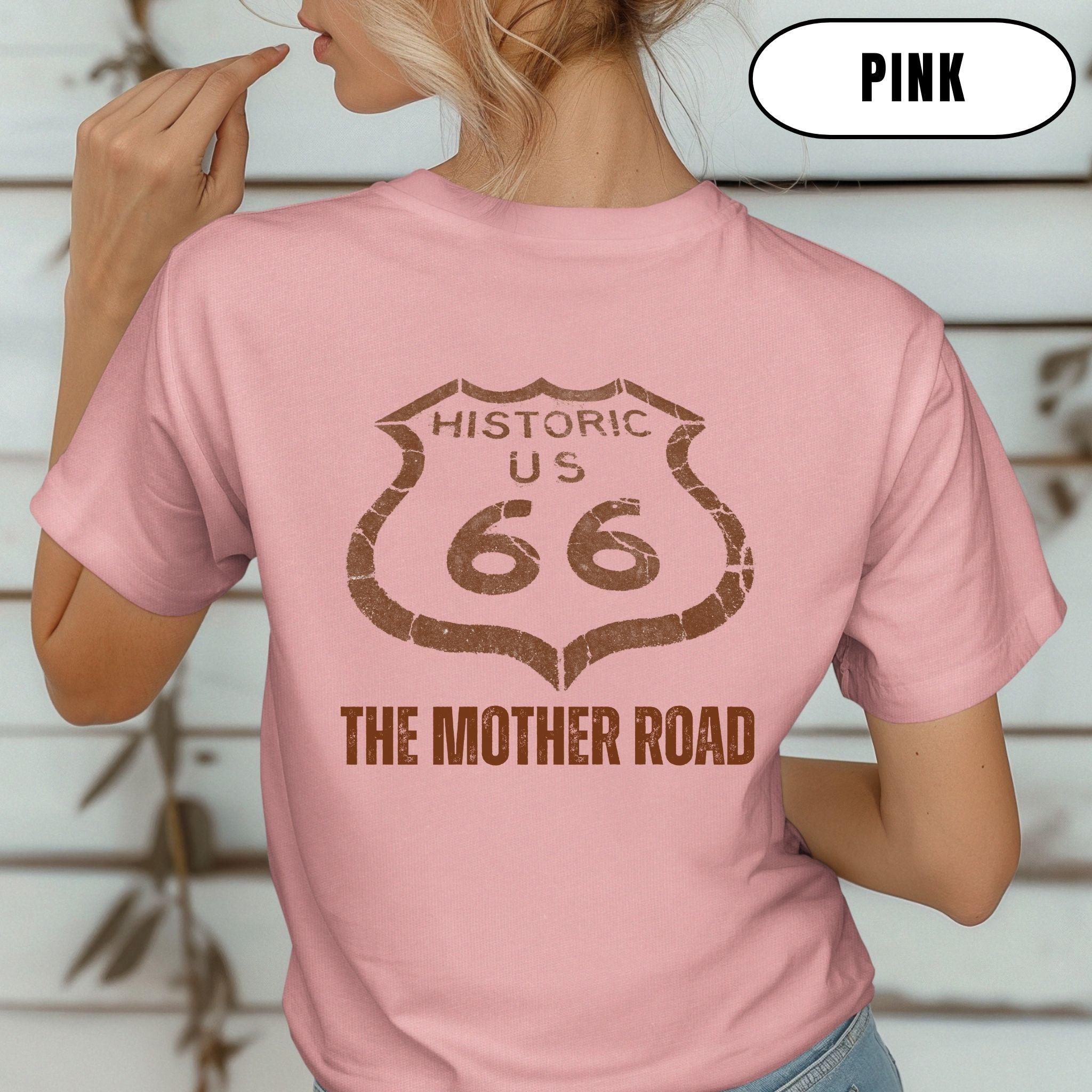 Historic US Route 66 T-shirt, the Mother Road Tee-shirt, USA Road Trip ...
