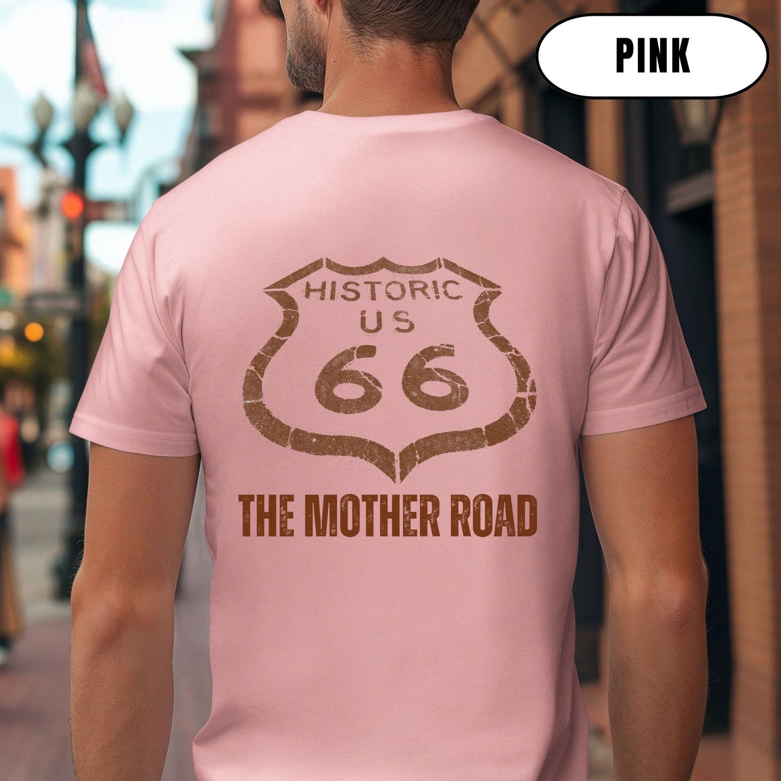 Historic US Route 66 T-shirt, the Mother Road Tee-shirt, USA Road Trip ...