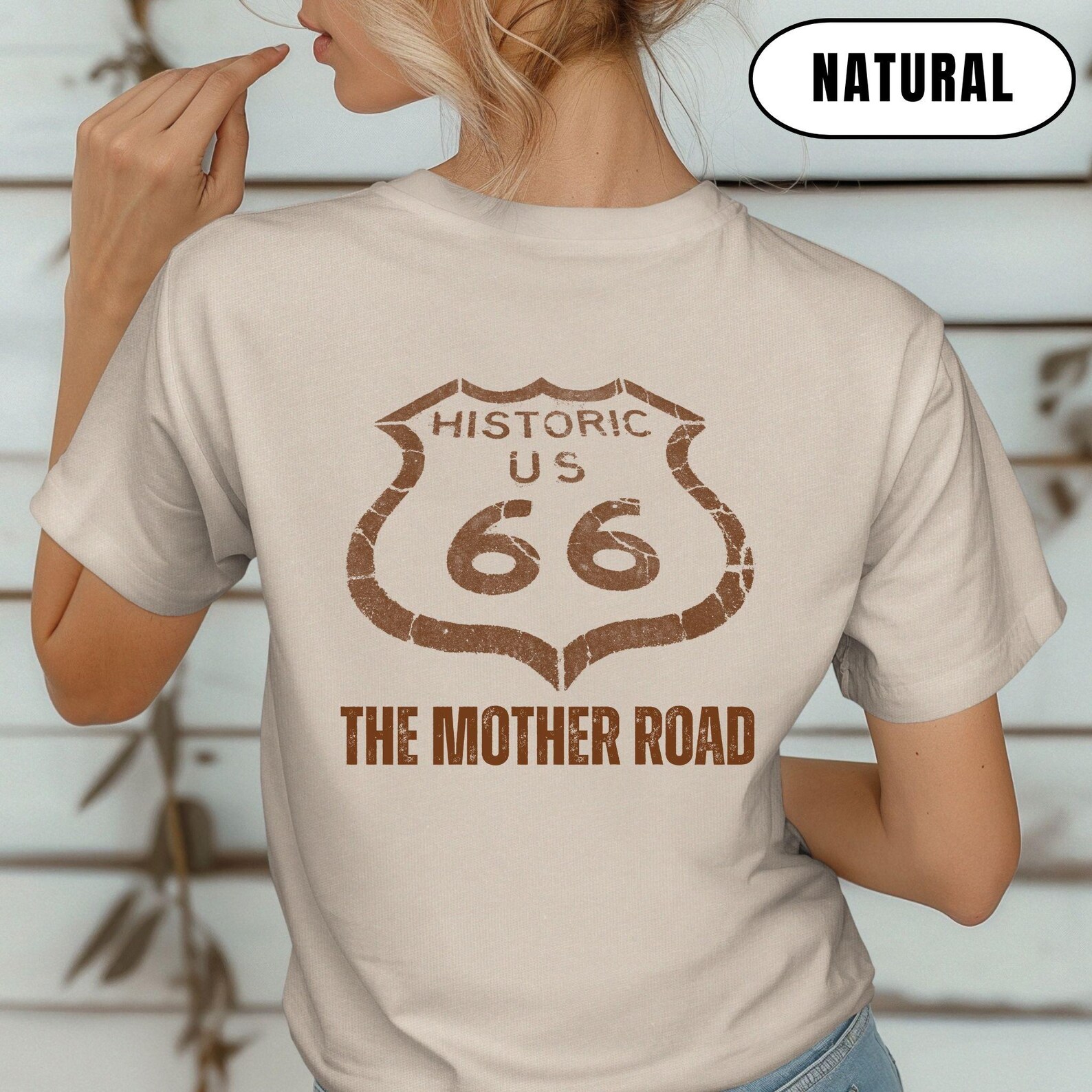 Historic US Route 66 T-shirt, the Mother Road Tee-shirt, USA Road Trip ...
