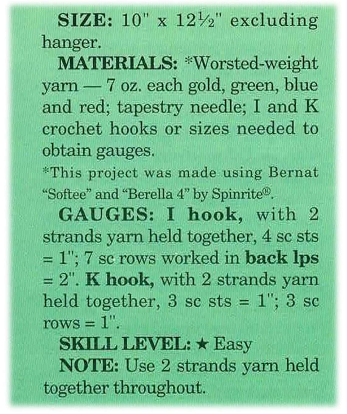 Christmas Crochet Mitten Stocking PDF Vintage Pattern Jumbo Holiday ...