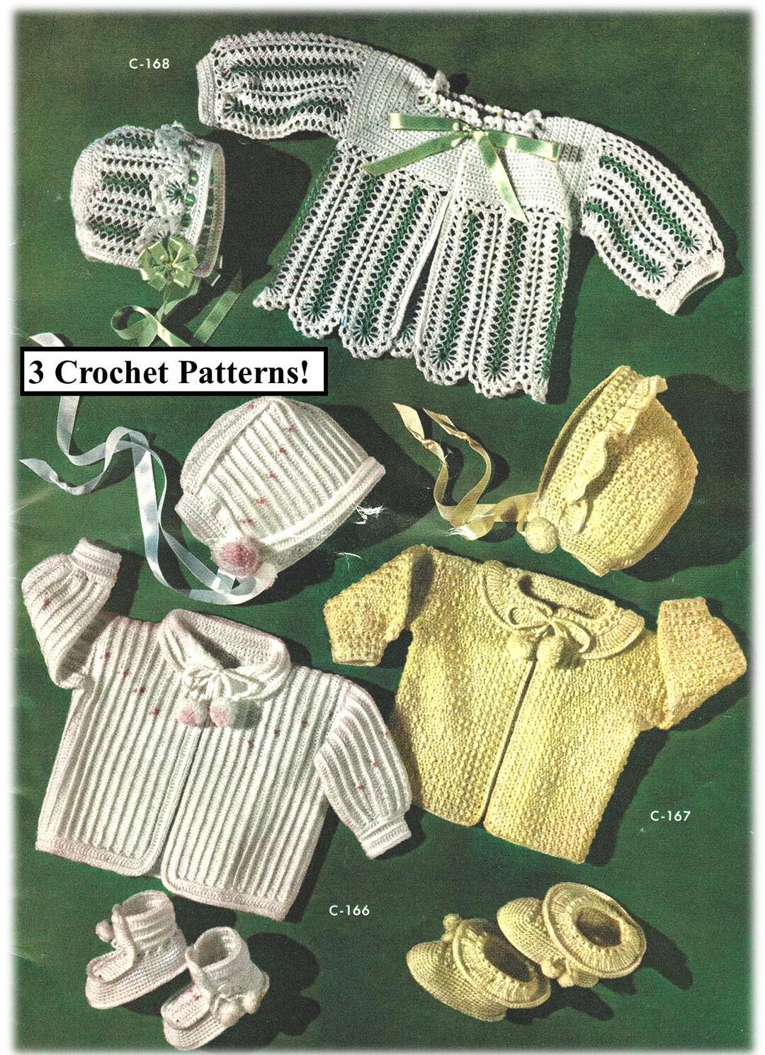 Vintage Crochet Layette Patterns: 3 Infant Sets (PDF Download) - Etsy