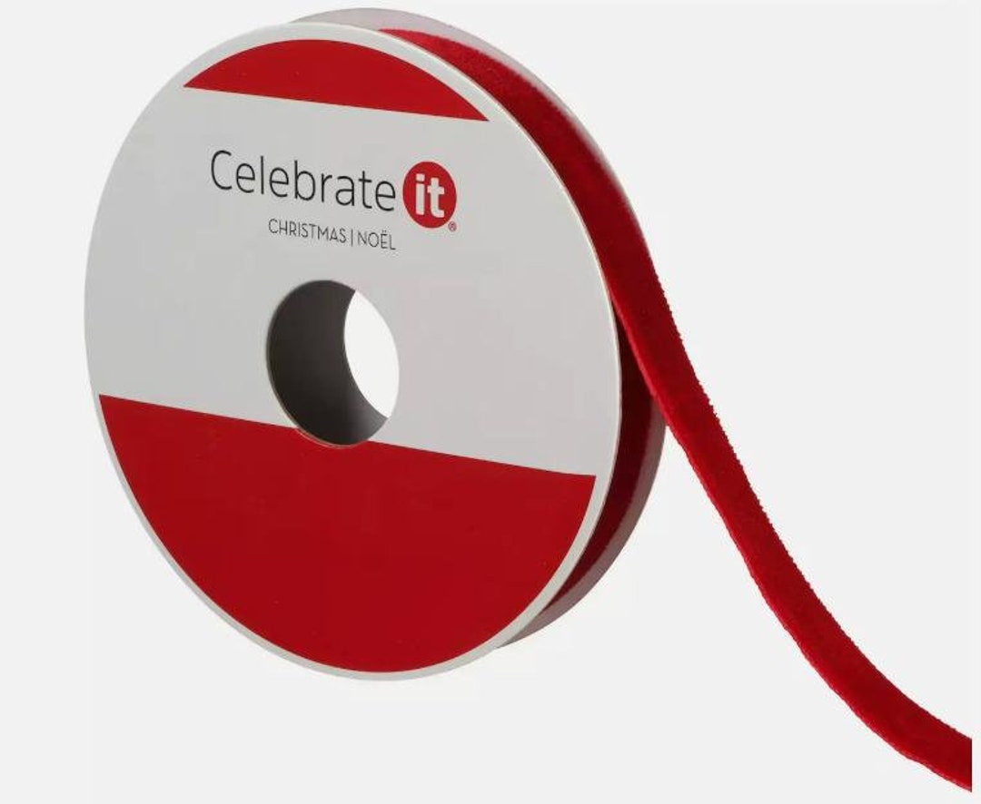 3 PACK Celebrate It Ribbon Gift Wrapping 3/8 Inch 3 Yards Roll Glitter ...