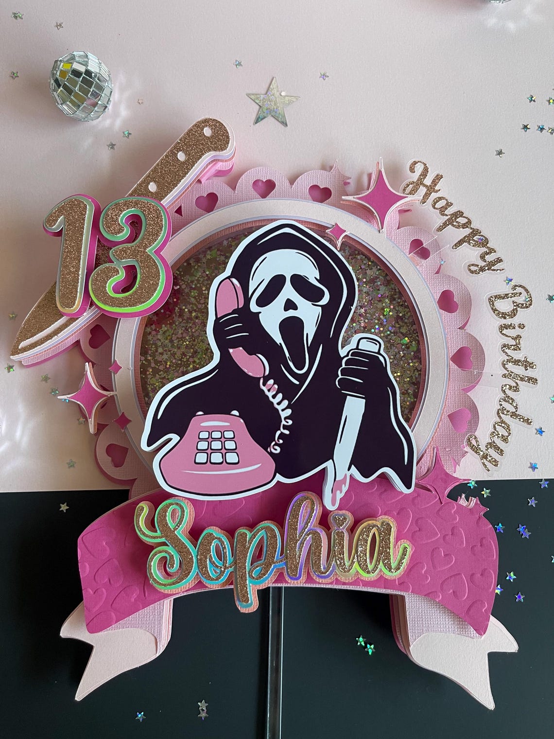 Scream Cake Topper, Halloween, Spooky Scream Party Favors Shaker Cake ...