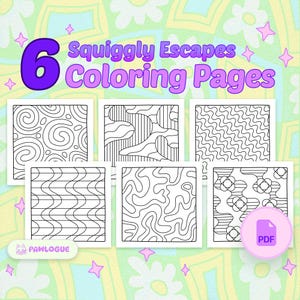 Squiggly Escapes: Part of Satisfying Patterns Coloring Book for Adults ...