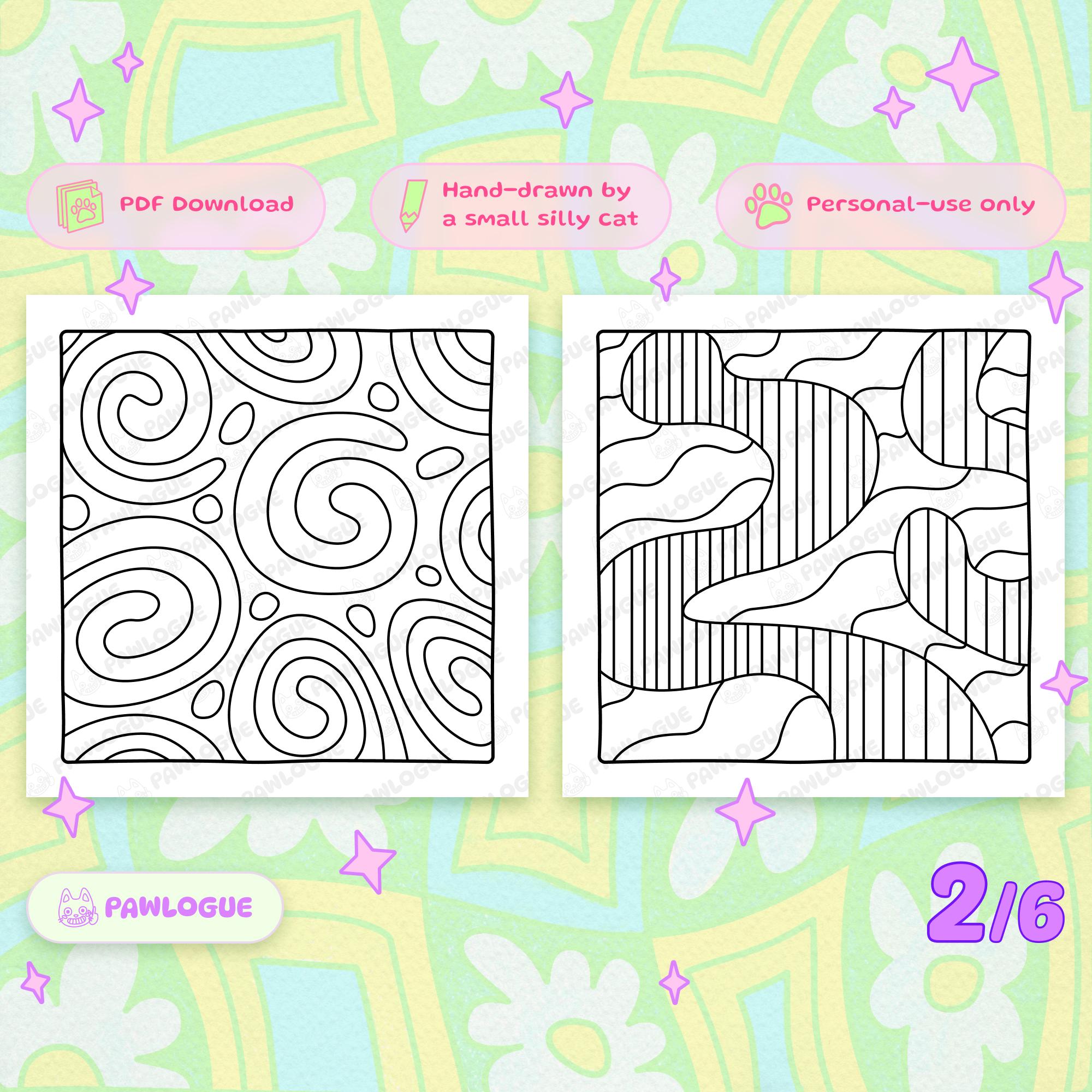 Squiggly Escapes: Part of Satisfying Patterns Coloring Book for Adults ...