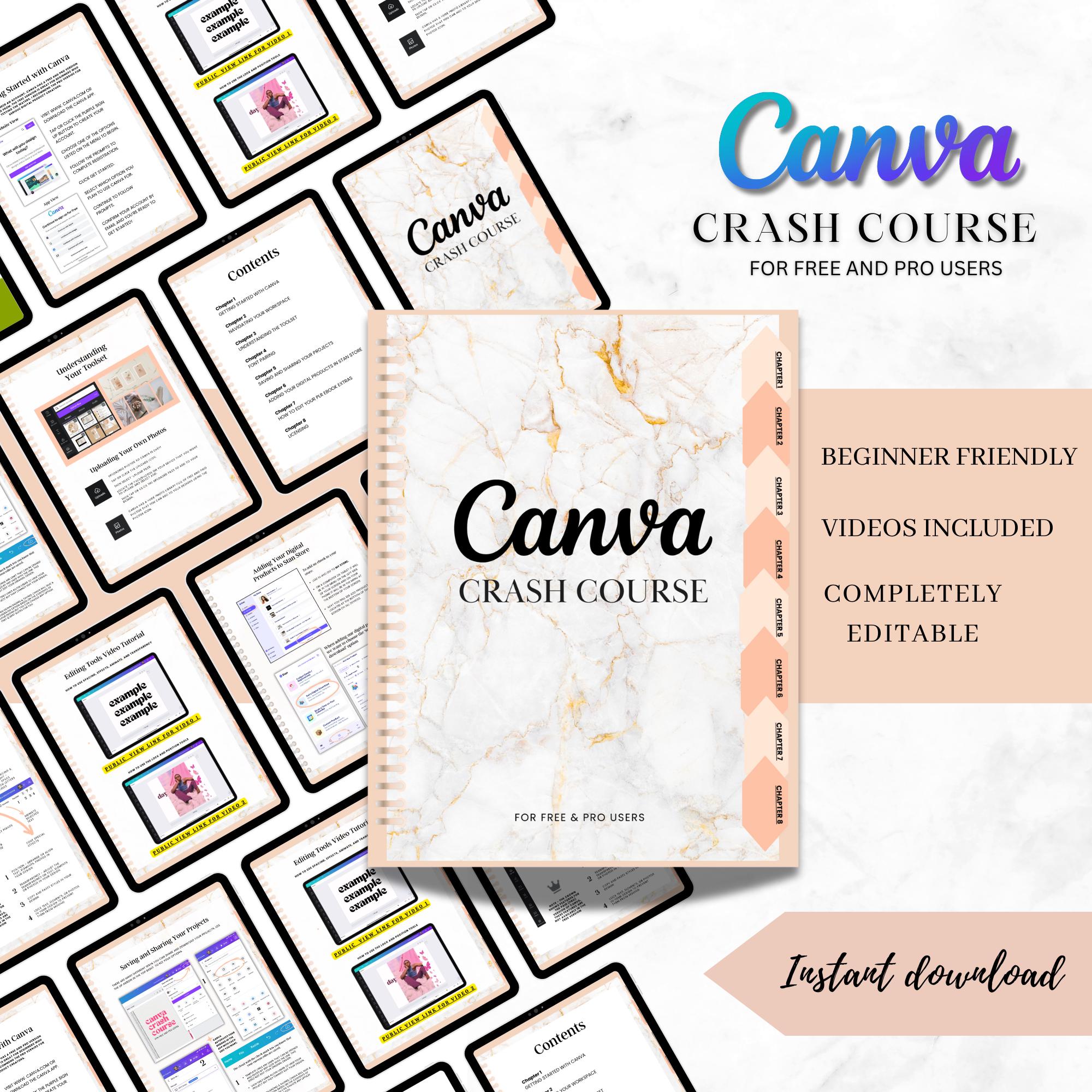Canva Crash Course With Resell Rights, Canva Basics With PLR and MMR ...