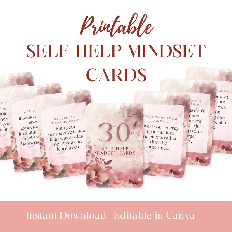 Mindset Affirmation Cards | Self-love Journal PDF | Personal Growth ...
