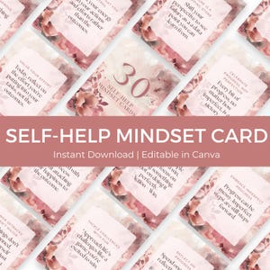 Mindset Affirmation Cards | Self-love Journal PDF | Personal Growth ...