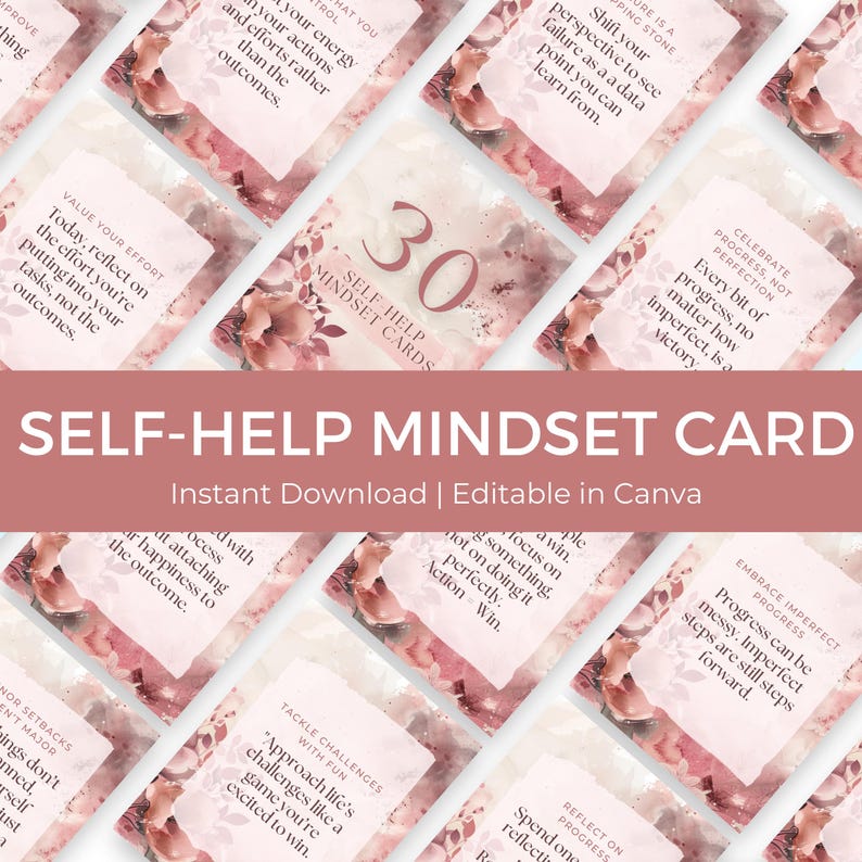 Mindset Affirmation Cards | Self-love Journal PDF | Personal Growth ...