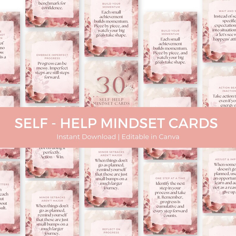 Mindset Affirmation Cards | Self-love Journal PDF | Personal Growth ...