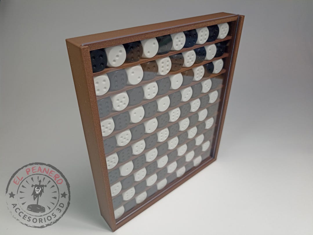 D6 Dice Display Stand – Holds 100 Dice – 16mm – High-quality PLA ...
