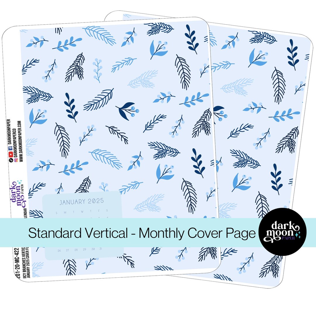 Standard Vertical Planner 7x9 EC Month Divider January Monthly Cover ...