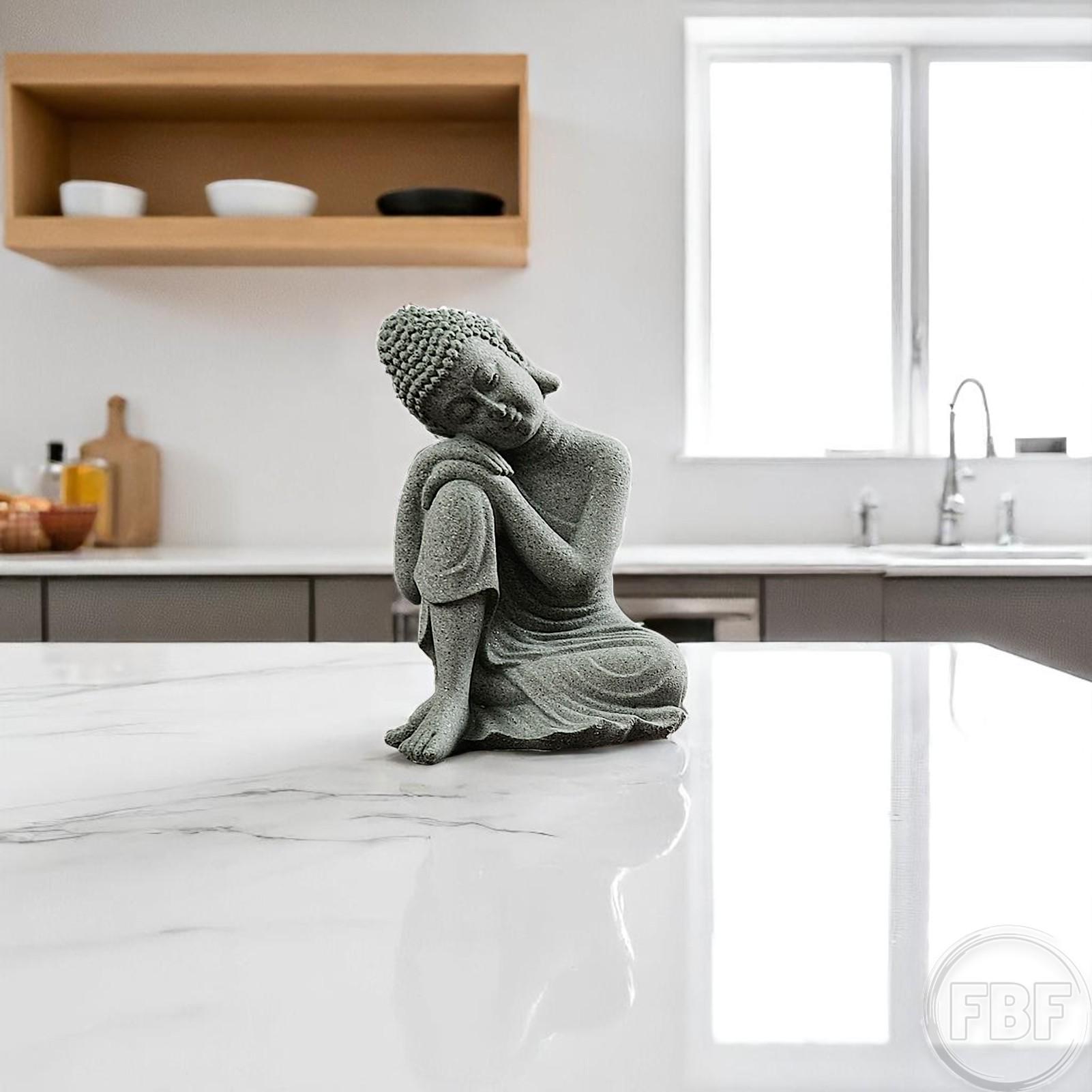 Serene Buddha Statue: Meditating Monk Figurine, Zen Home Decor - Etsy