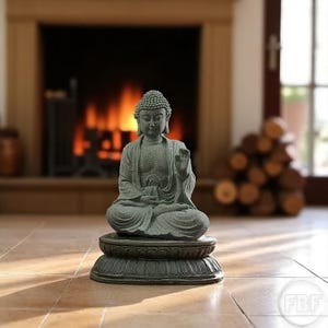 Serene Buddha Statue: Meditating Monk Figurine, Zen Home Decor - Etsy
